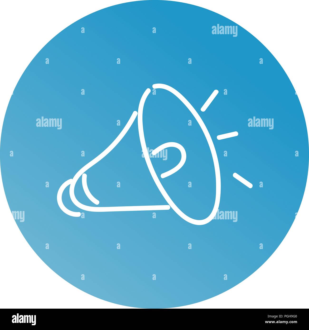 Icône de haut-parleur. Mégaphone signe. Symbole d'annonce. L'icône de ...