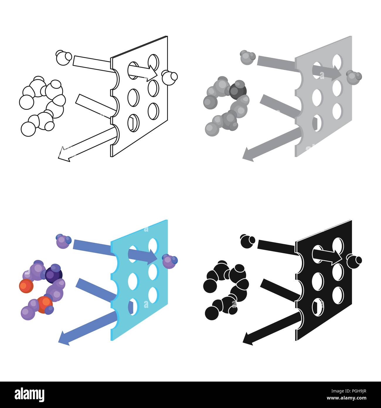 La filtration de l'eau dans l'icône design dessin animé isolé sur fond ...