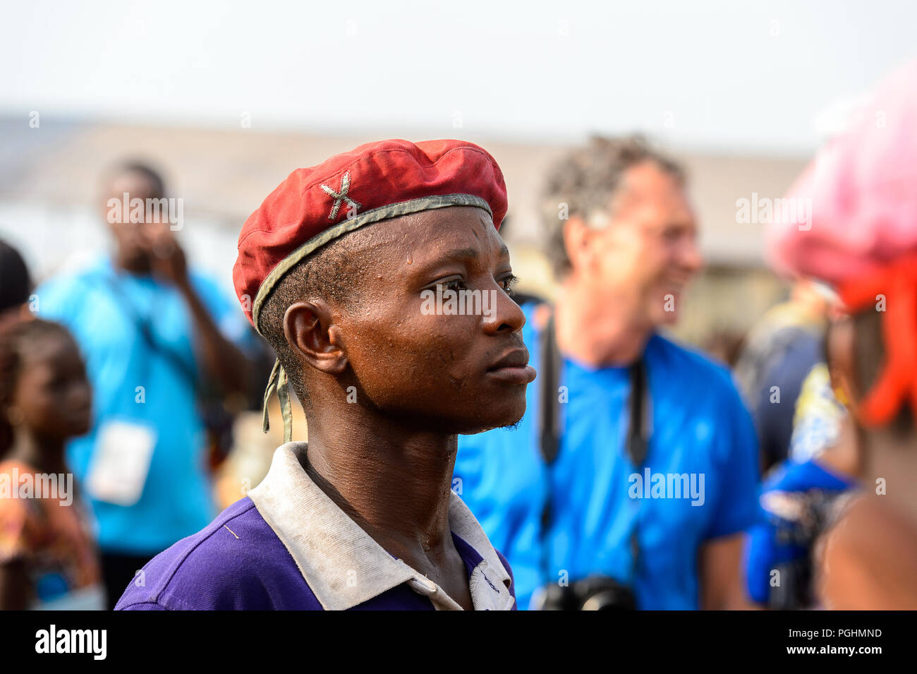 OUIDAH, BÉNIN - Jan 10, 2017 : l'homme béninois non identifiés en ...