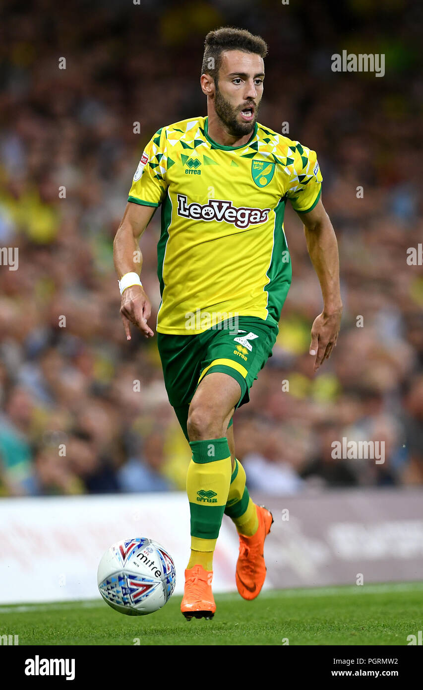 La ville de Norwich Ivo Pinto au cours de la Sky Bet Championship match ...