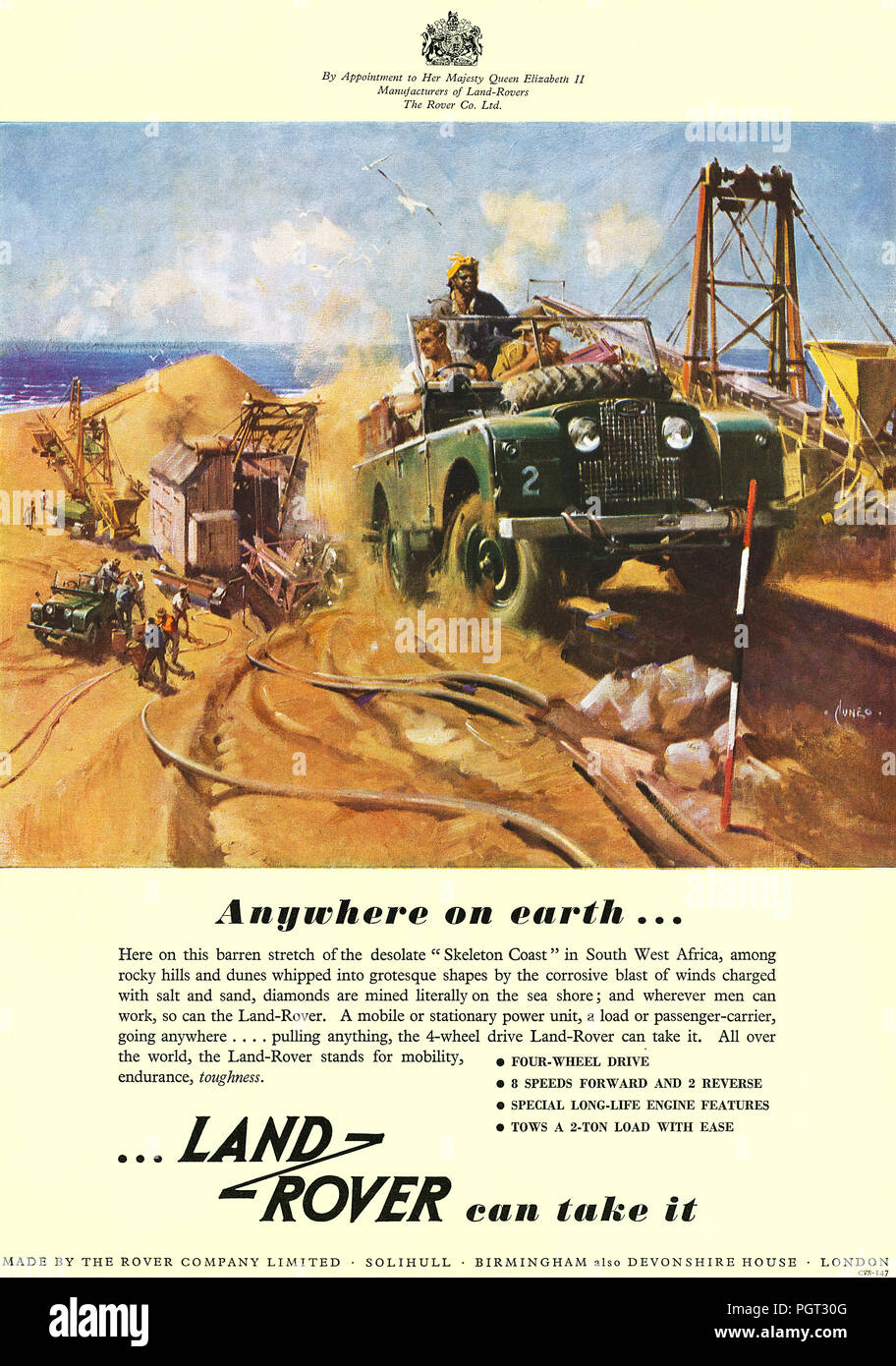 Advertisement for the land rover Banque de photographies et d’images à ...