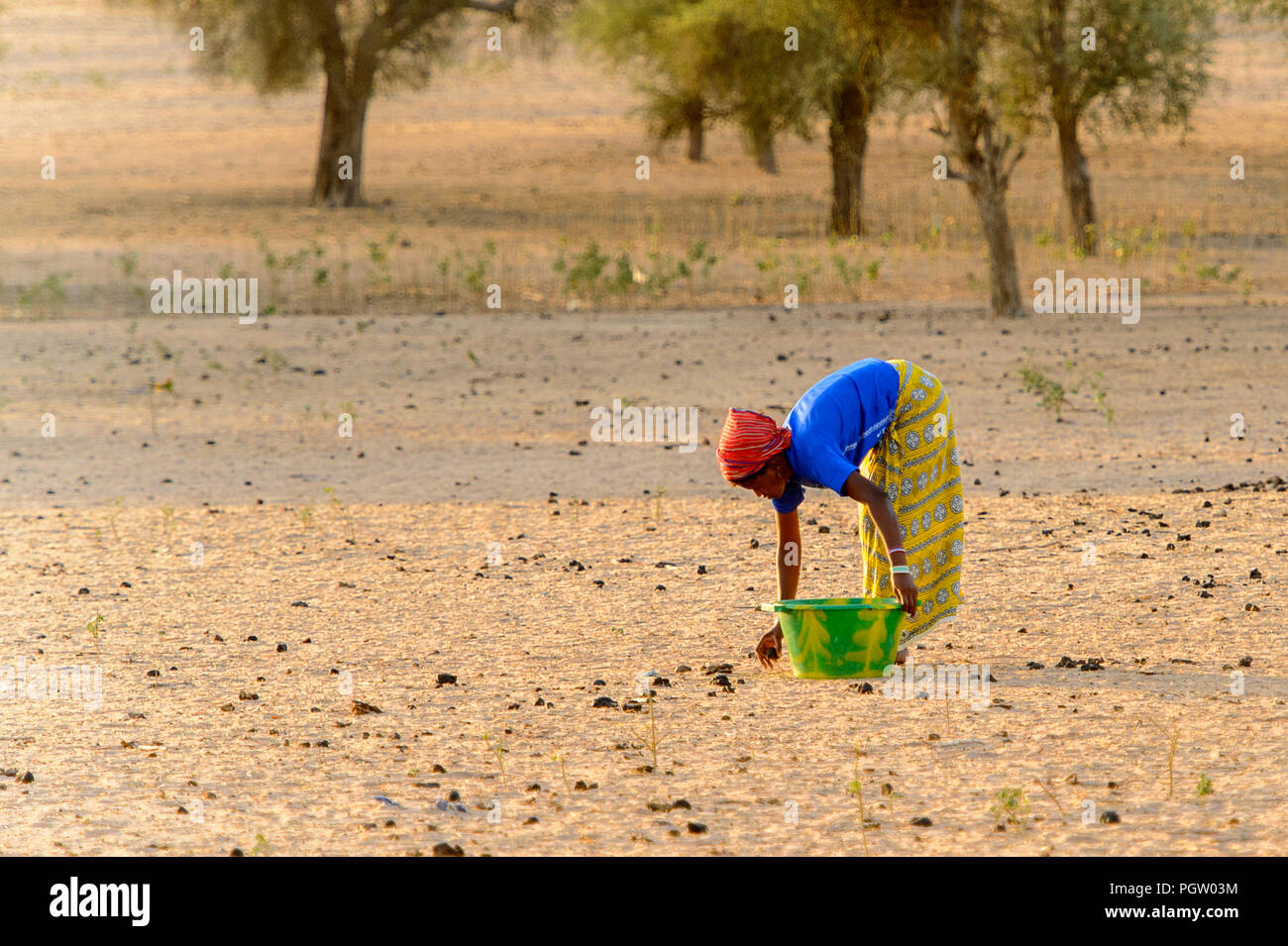 Désert de Ferlo, SÉNÉGAL - Apr 25, 2017 : les Peuls non identifié femme ...