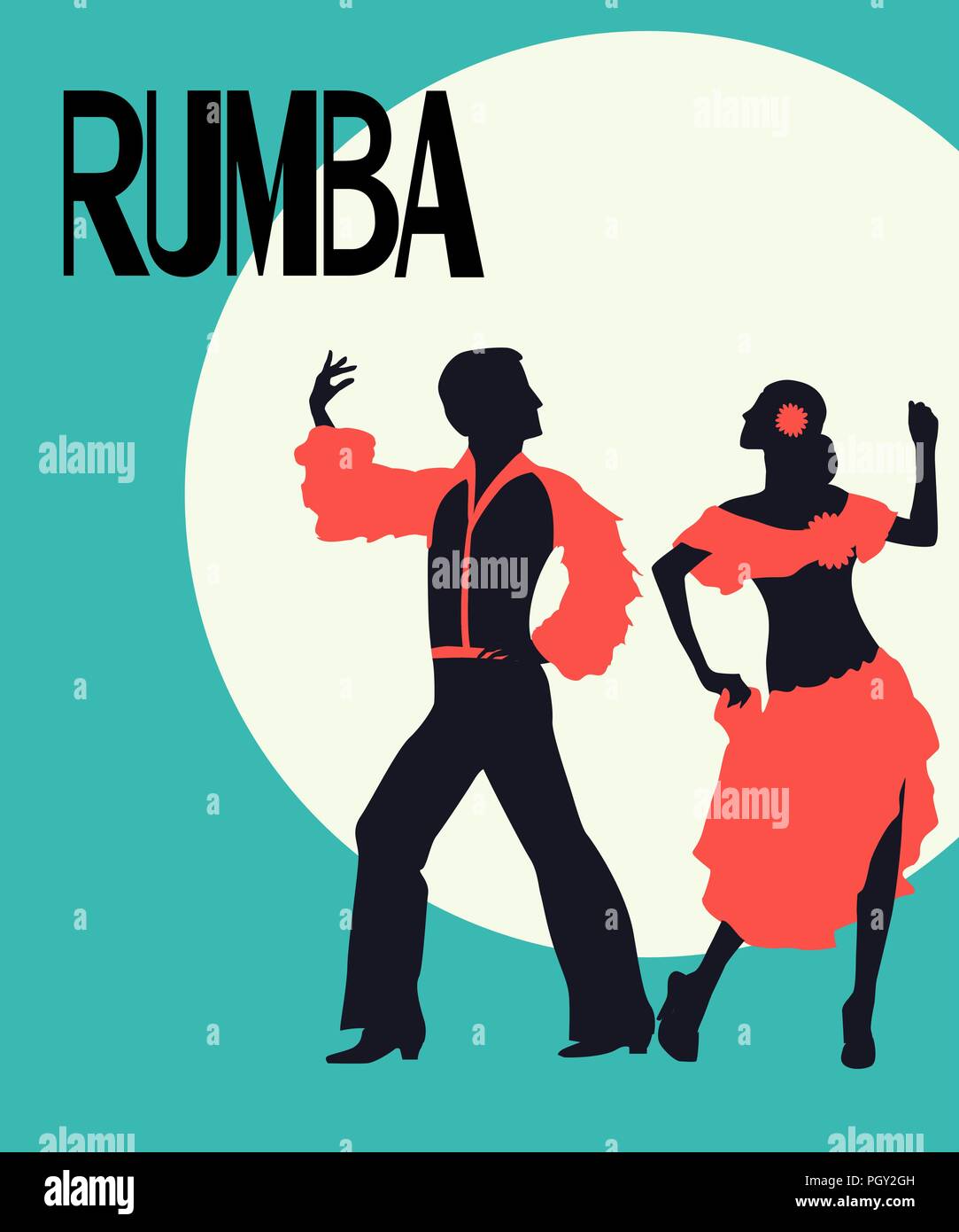 Vector silhouette couple dancing latin Banque de photographies et d ...