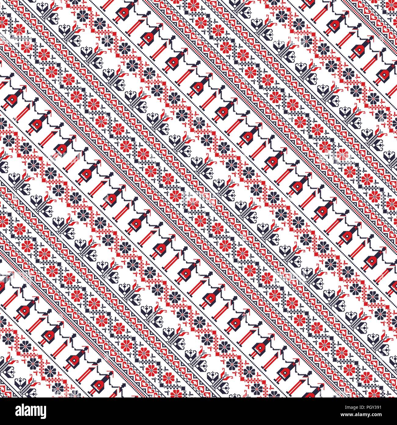 Motif Traditionnel Roumain Banque d'images vectorielles - Alamy