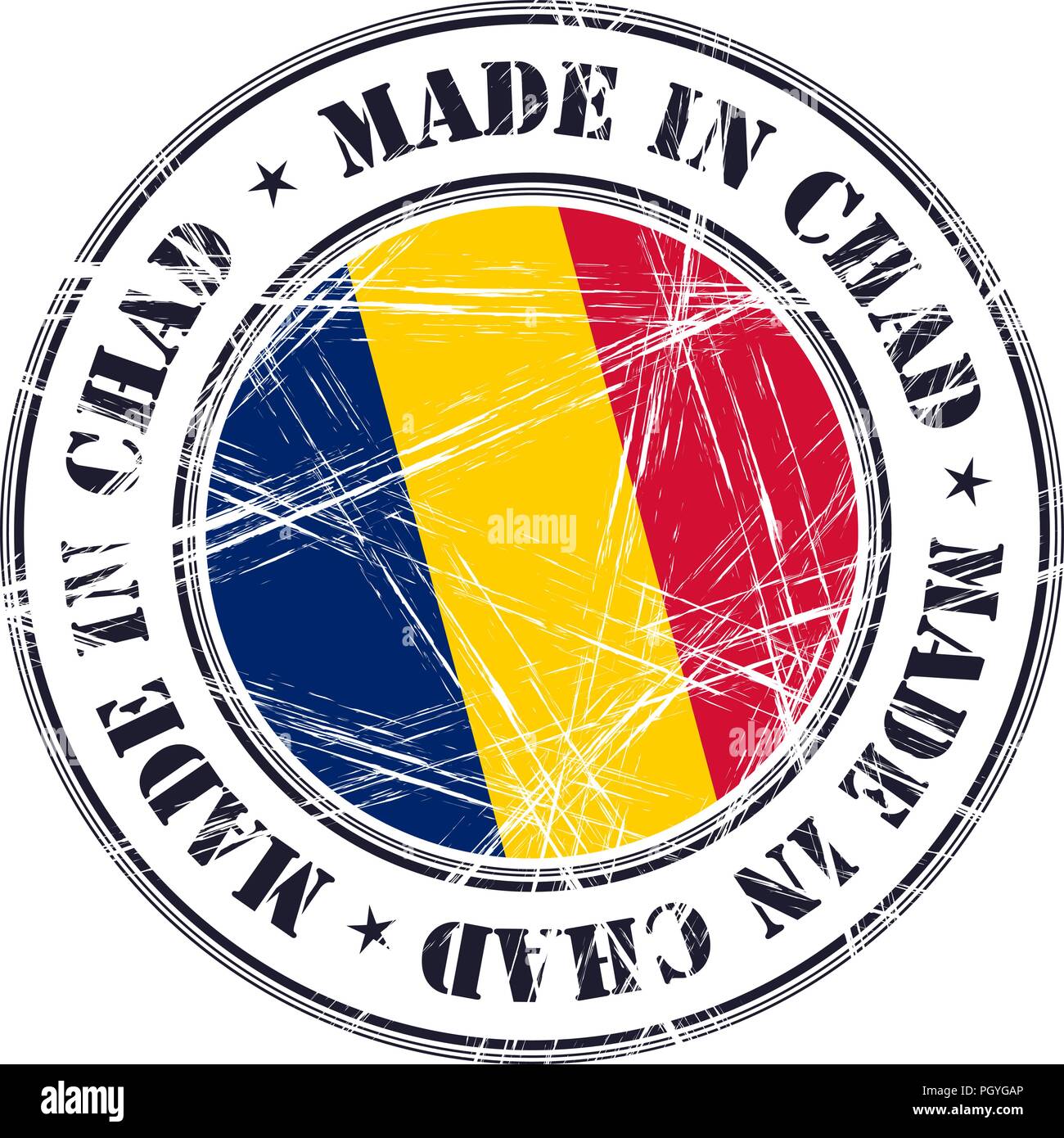 Drapeau chad Banque d'images vectorielles - Alamy