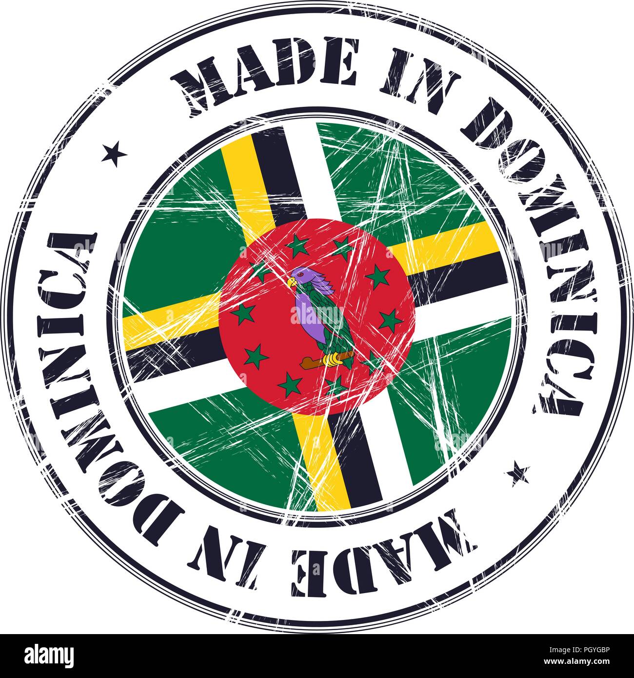 Drapeau de la dominique Banque d'images vectorielles - Alamy