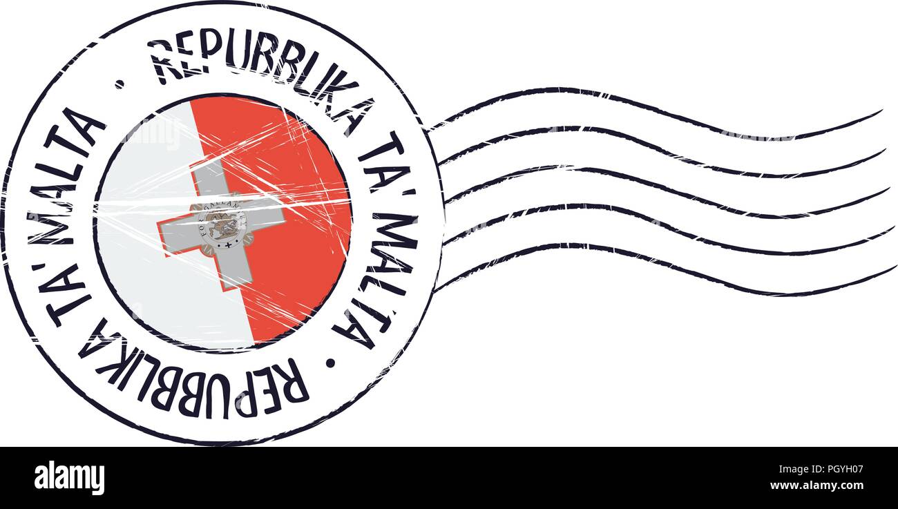 Malta postage stamp Banque d'images vectorielles - Alamy