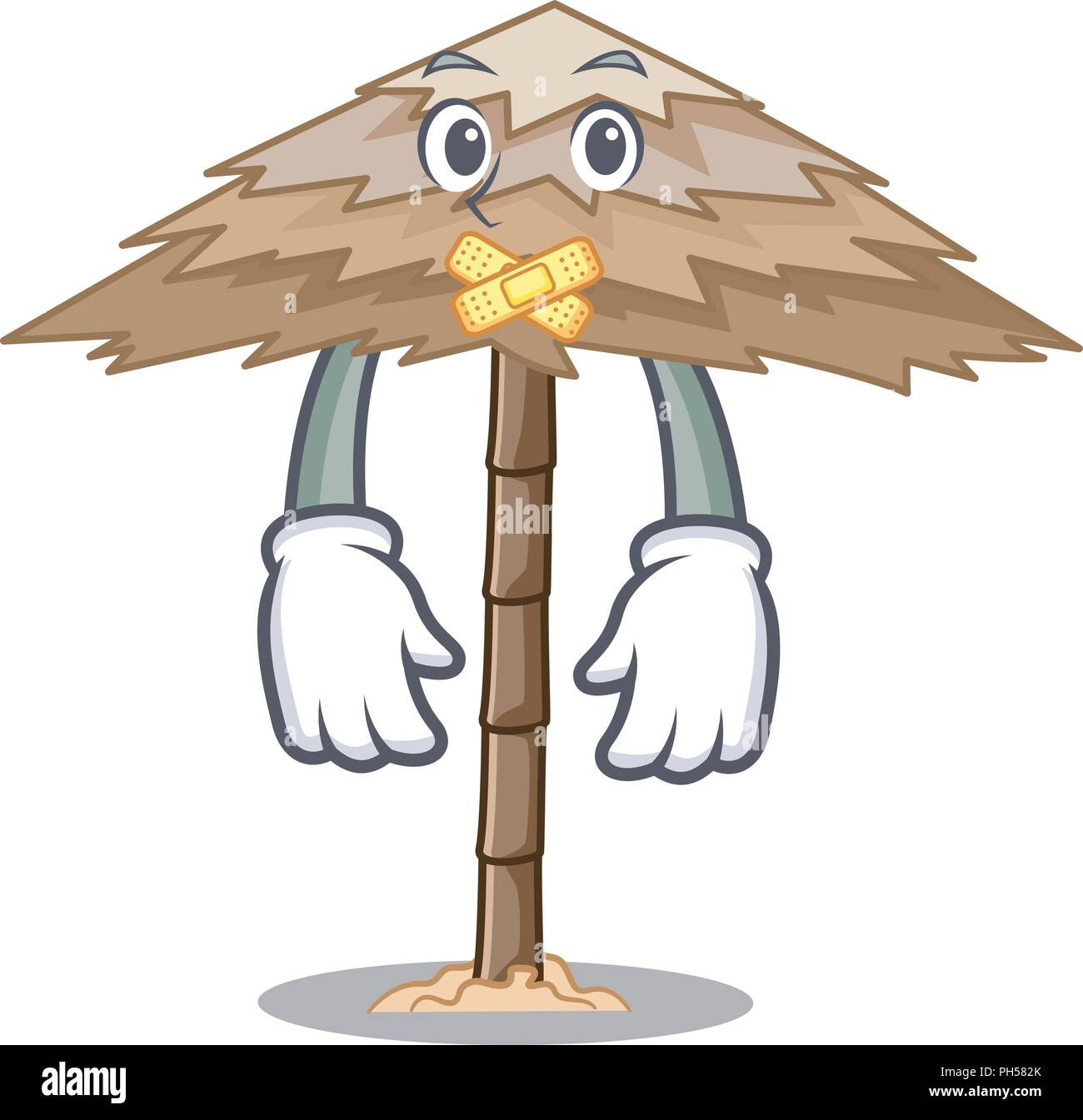 Belle plage de sable silencieux refuge isolé cartoon vector ...