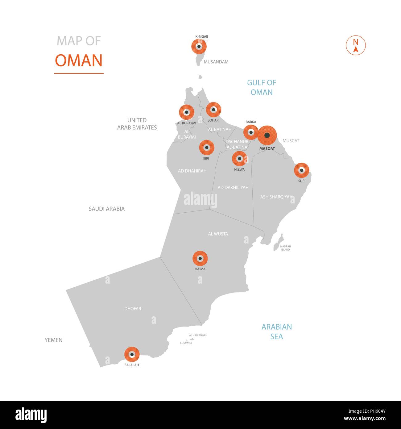 Oman map Banque de photographies et d’images à haute résolution - Alamy
