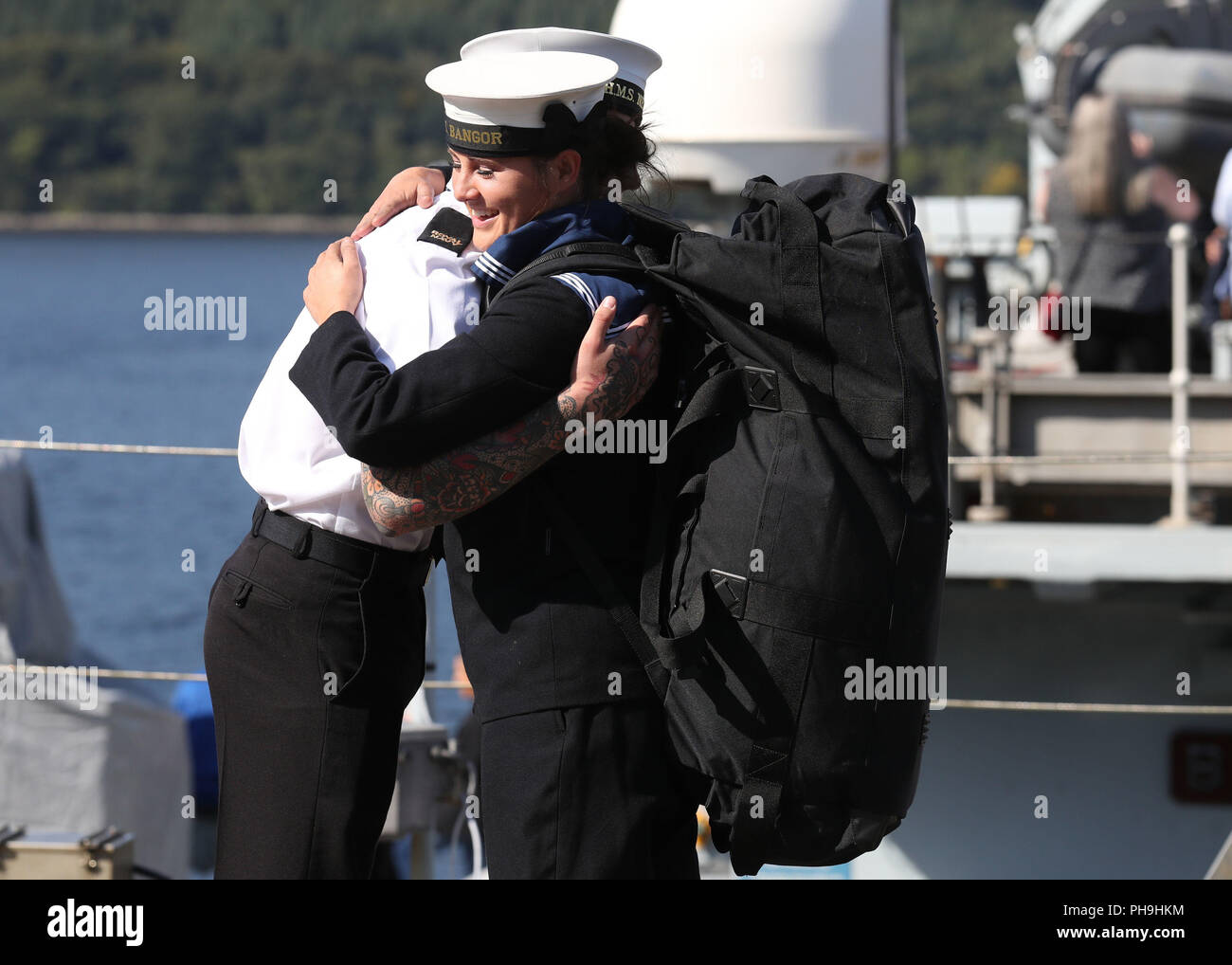 Chasseur de mines de la marine royale hms bangor Banque de ...