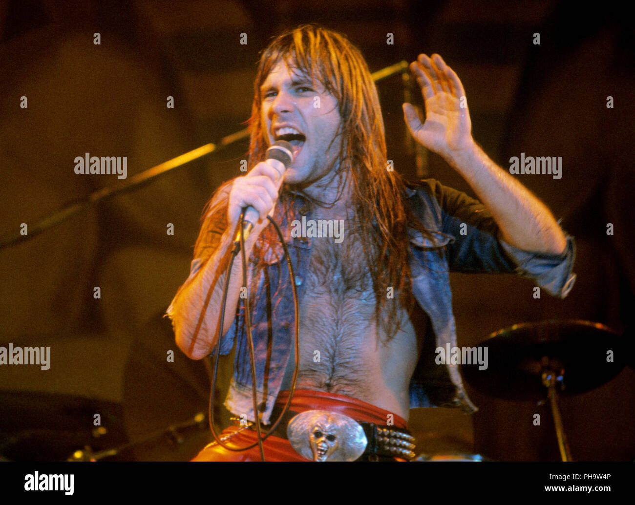 Bruce Dickinson (Iron Maiden) sur 19.08.1984 dans Laibach / Ljubljana ...