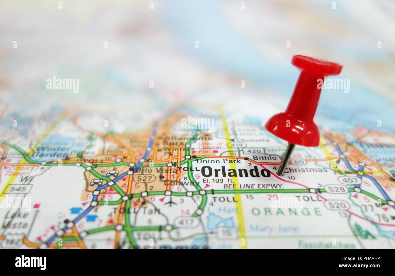 Mapa de orlando florida Banque de photographies et d’images à haute ...