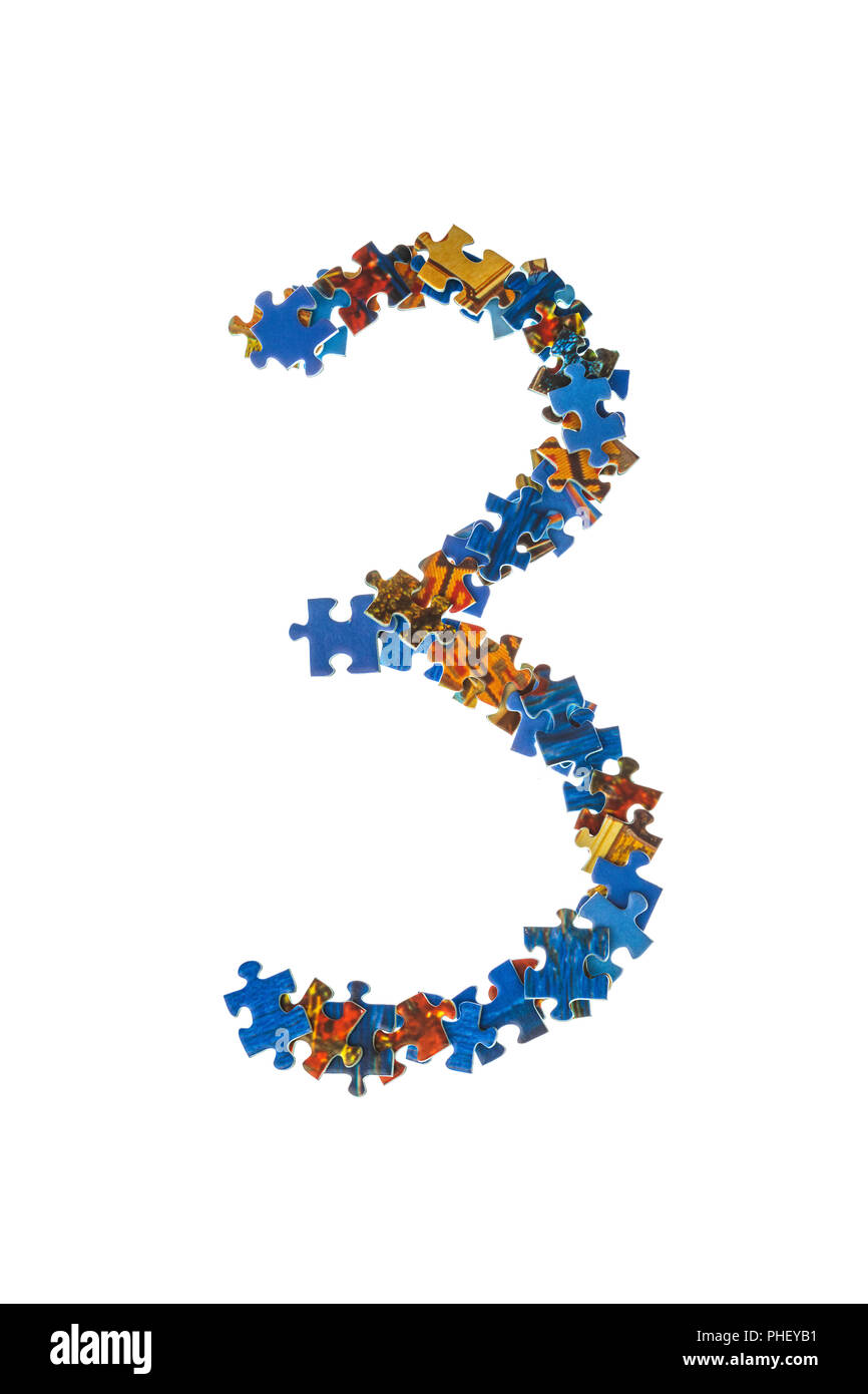 Chiffre 3 calligraphie Banque de photographies et d’images à haute ...