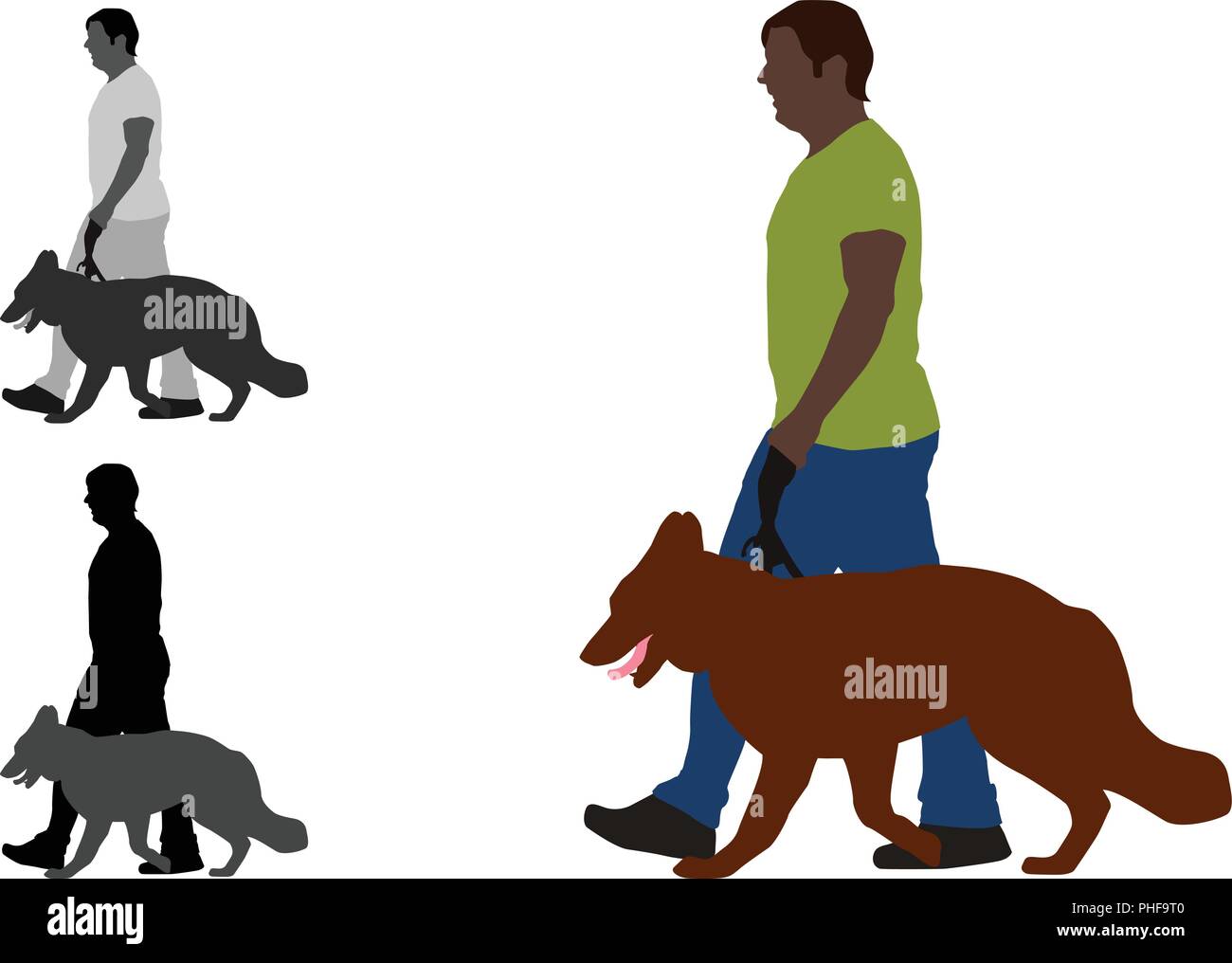 Berger allemand dessin Banque d'images vectorielles - Alamy