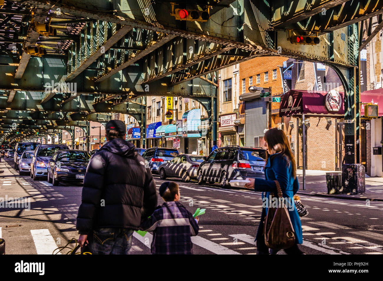 55th street bmt west end line subway station Banque de photographies et ...