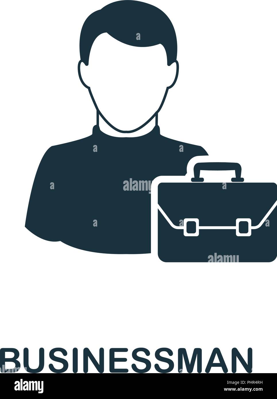 Icône de l'homme. Design style monochrome de professions collection. L ...