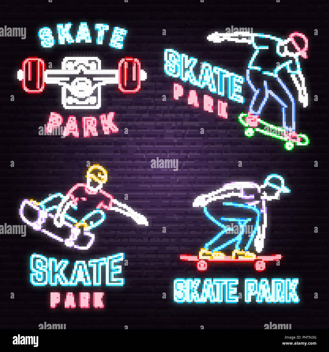 Skatepark sign Banque d'images vectorielles - Alamy
