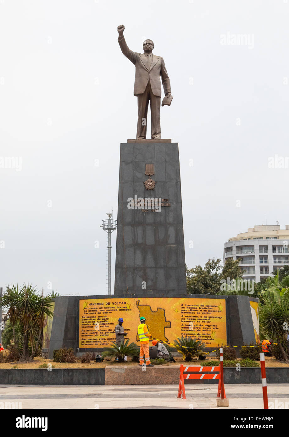 Statue de Antonio Agostinho Neto, le premier président de l'Angola, la ...