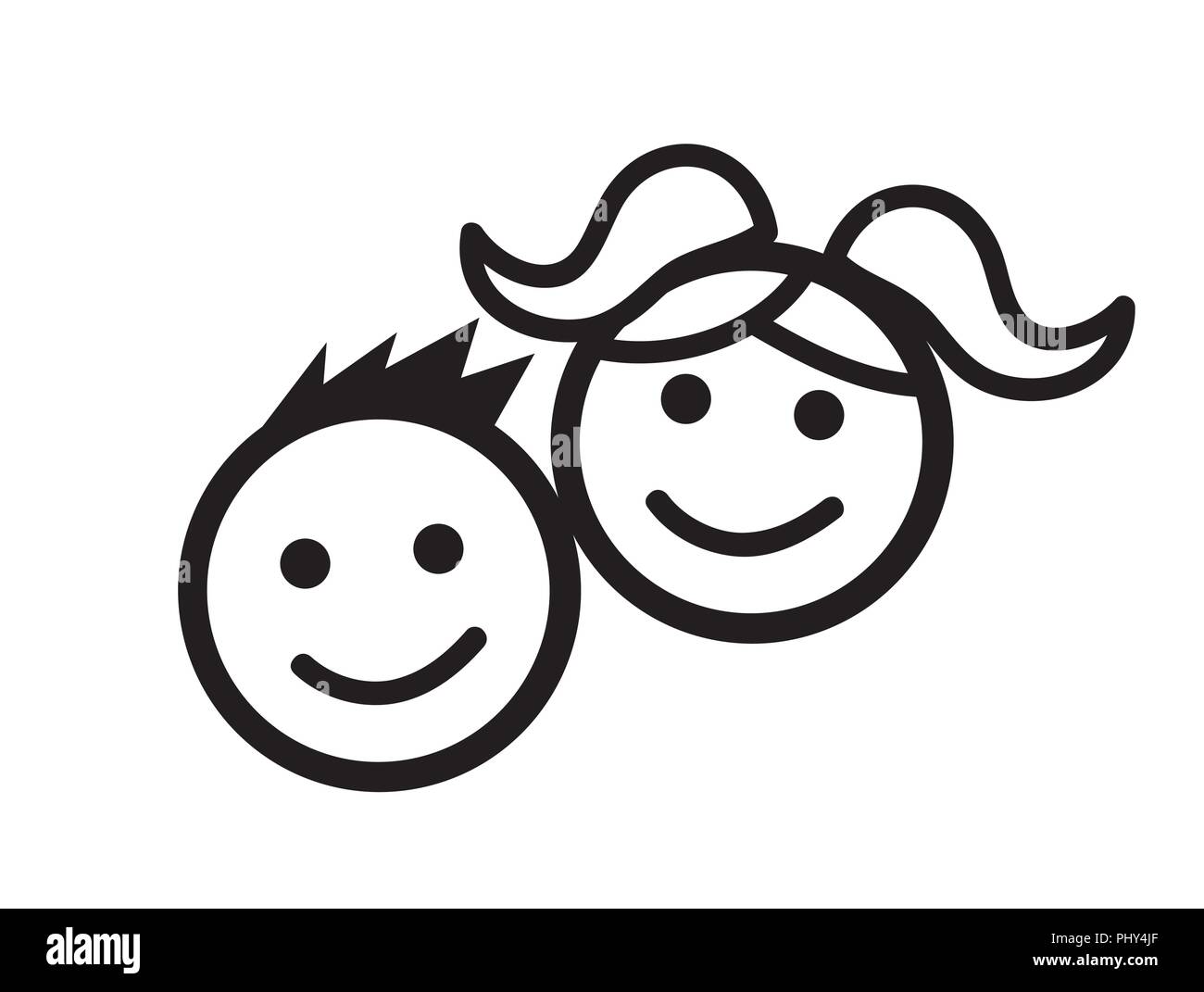 Icône des enfants Banque d'images vectorielles - Alamy