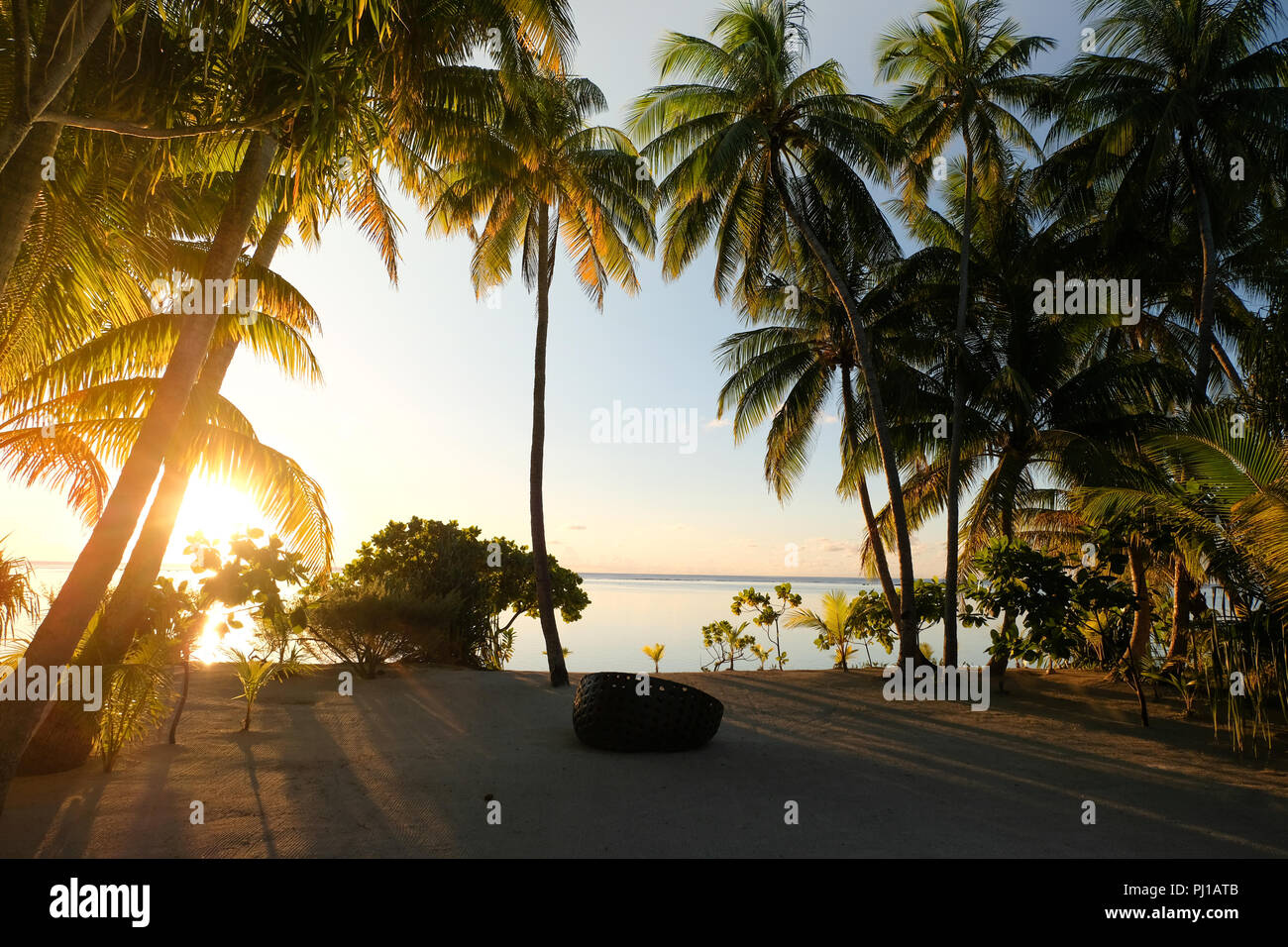 Ocean sunset polynesia tahiti beach Banque de photographies et d’images ...