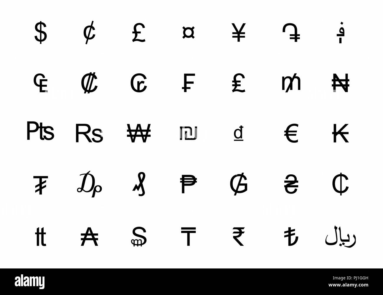 Currency symbols Banque de photographies et d’images à haute résolution ...