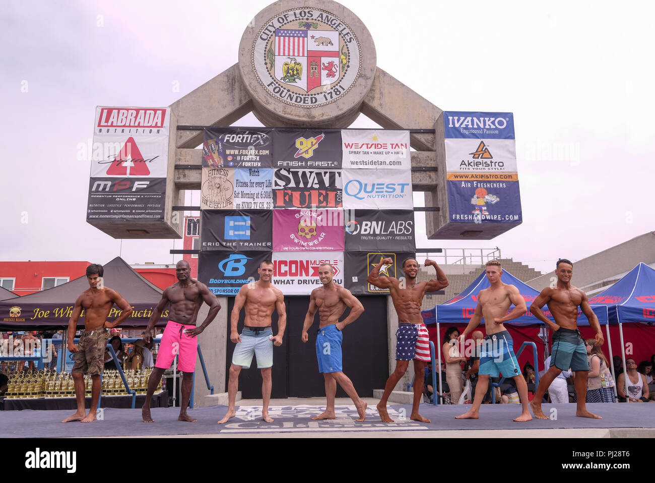 Bodybuilding Muscle Beach Venice Beach Banque d'image et photos - Alamy