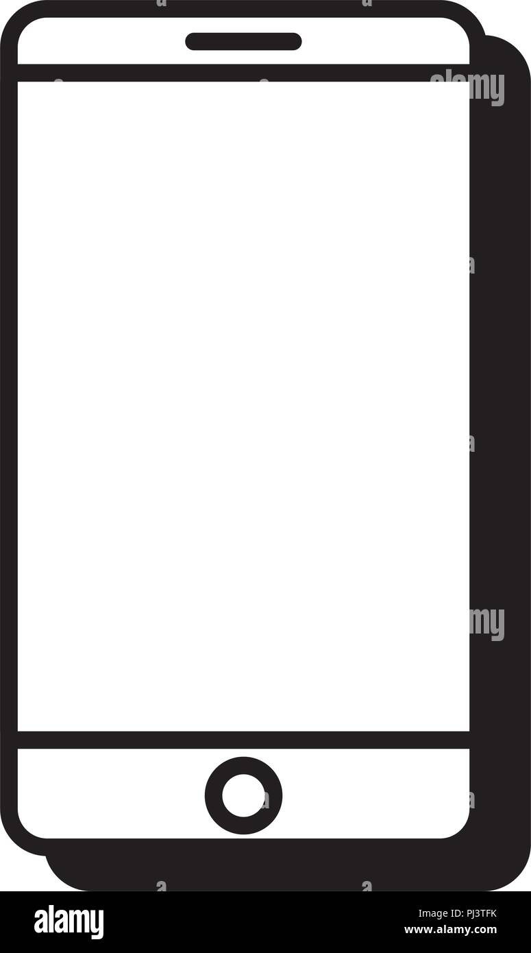 Icône de l'appareil cellulaire sur fond blanc, vector illustration ...