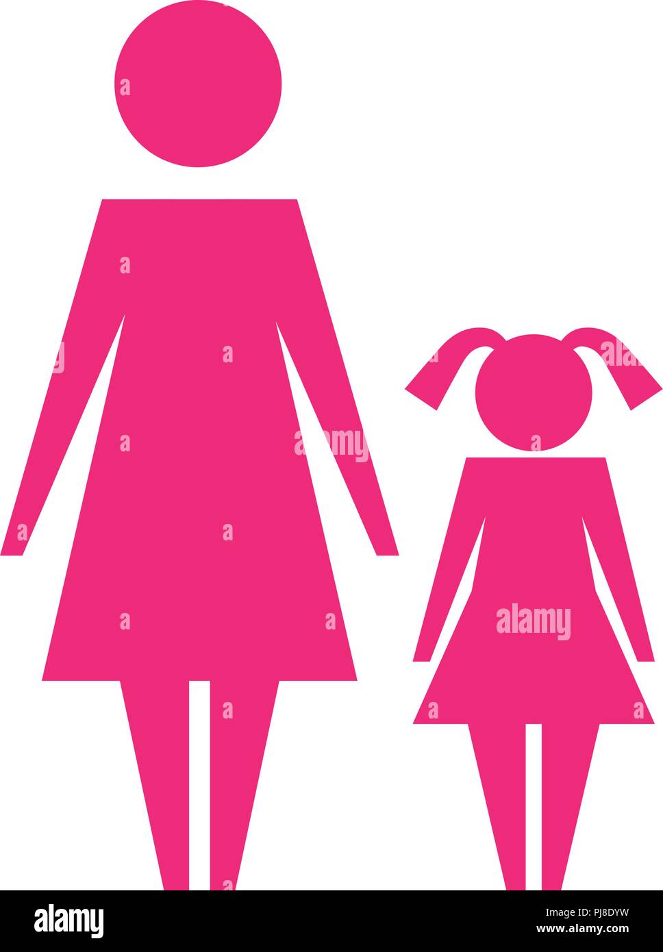 Papa maman fille pictogramme Banque de photographies et d’images à ...