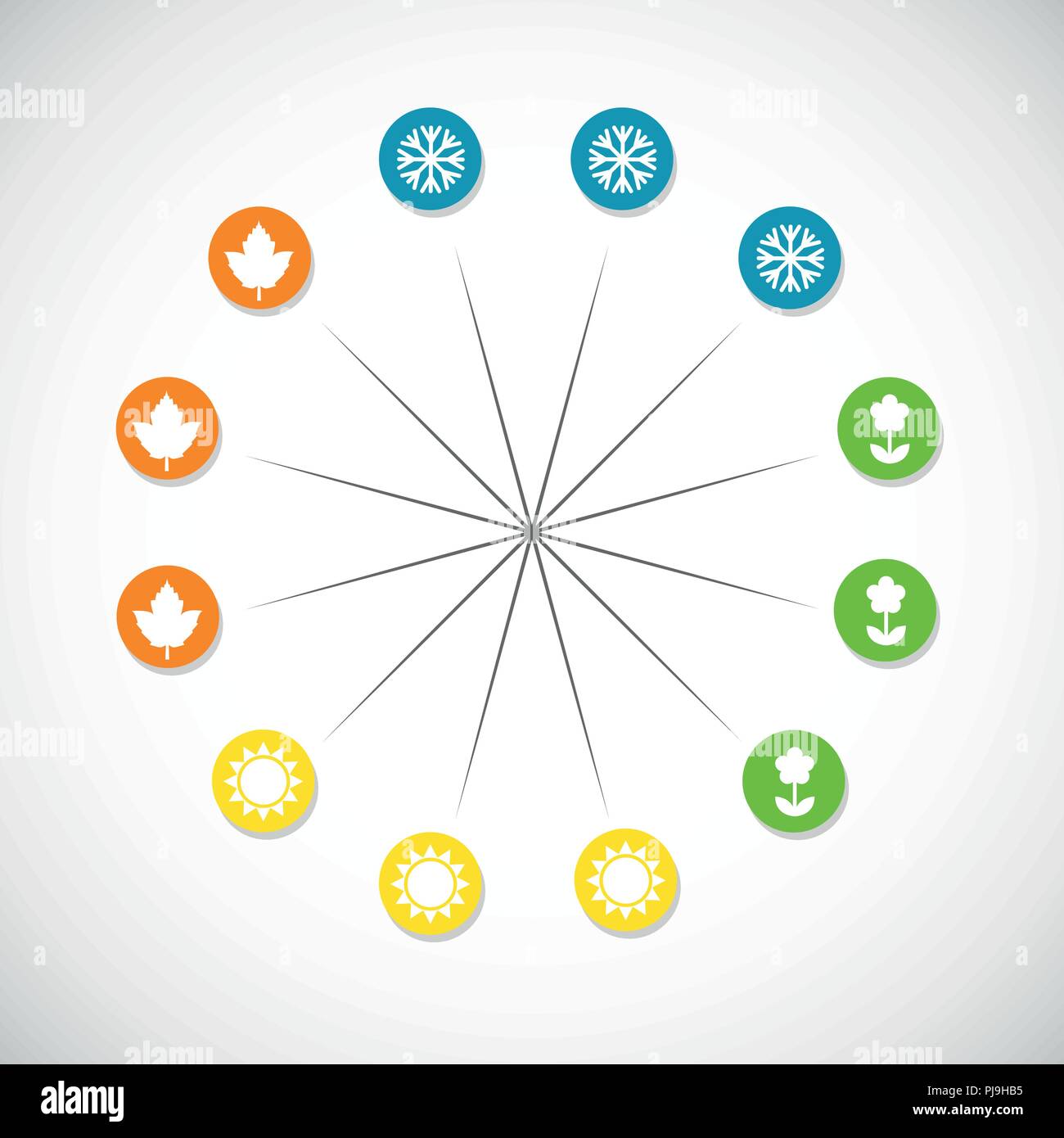 Automne et hiver Banque d'images vectorielles - Alamy