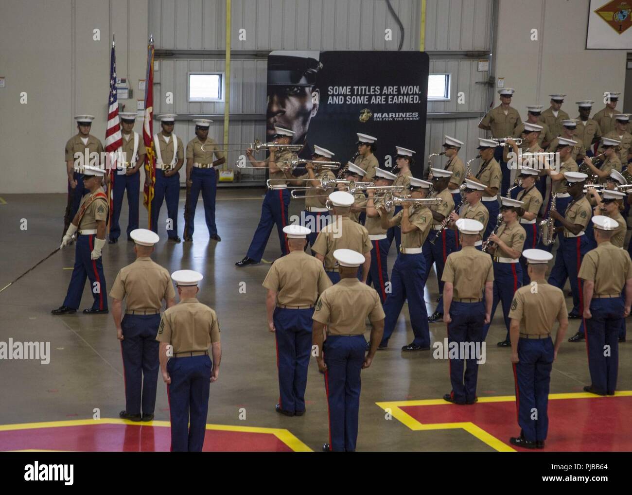 Les Marines américains avec les Parris Island Marine Band participer à ...