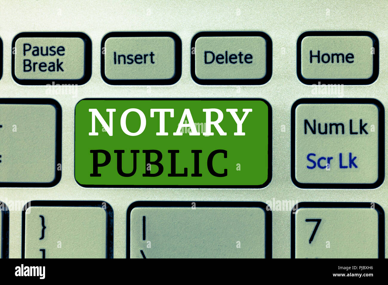 L'écriture de texte Word Notaire Public. Concept d'affaires de la ...