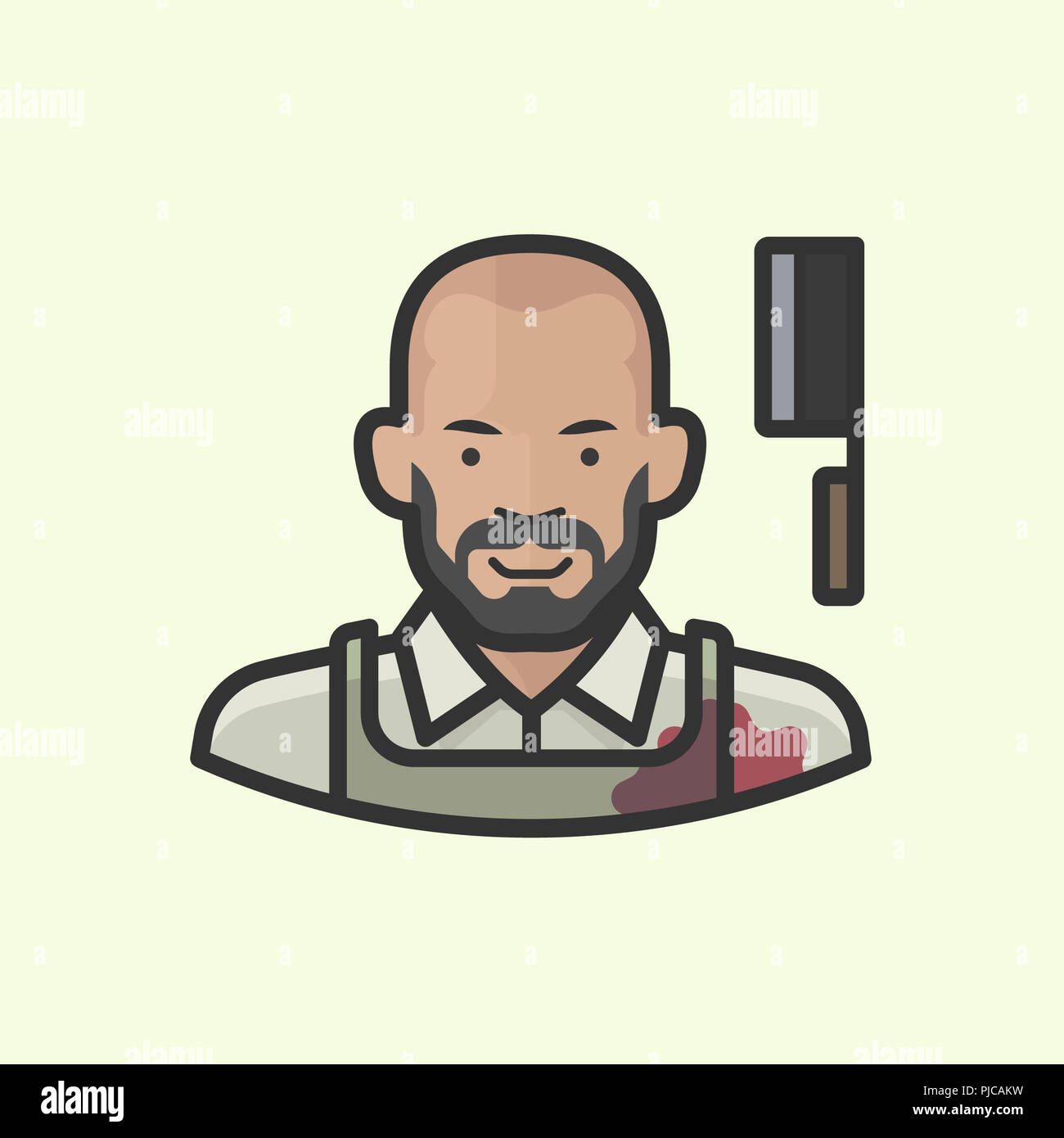 Butcher man vector cartoon Banque de photographies et d’images à haute ...