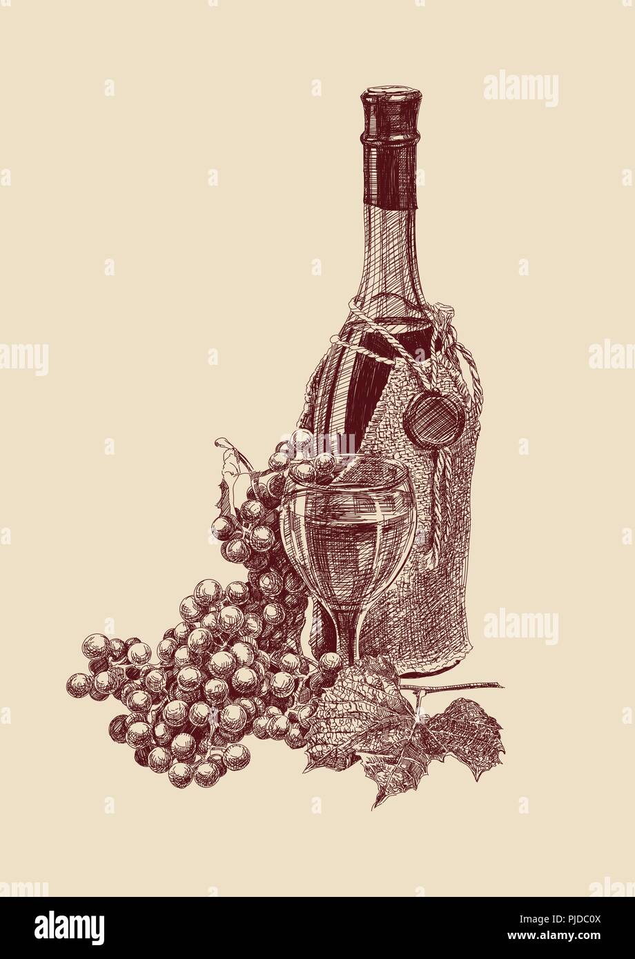 Dessin de grappe de raisin Banque d'images vectorielles - Alamy