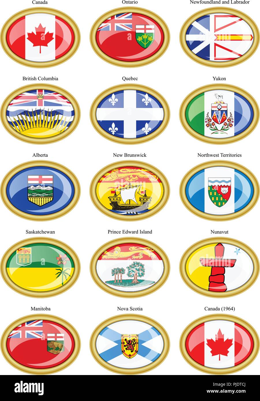 Drapeaux du nouveau brunswick Banque d'images vectorielles - Alamy