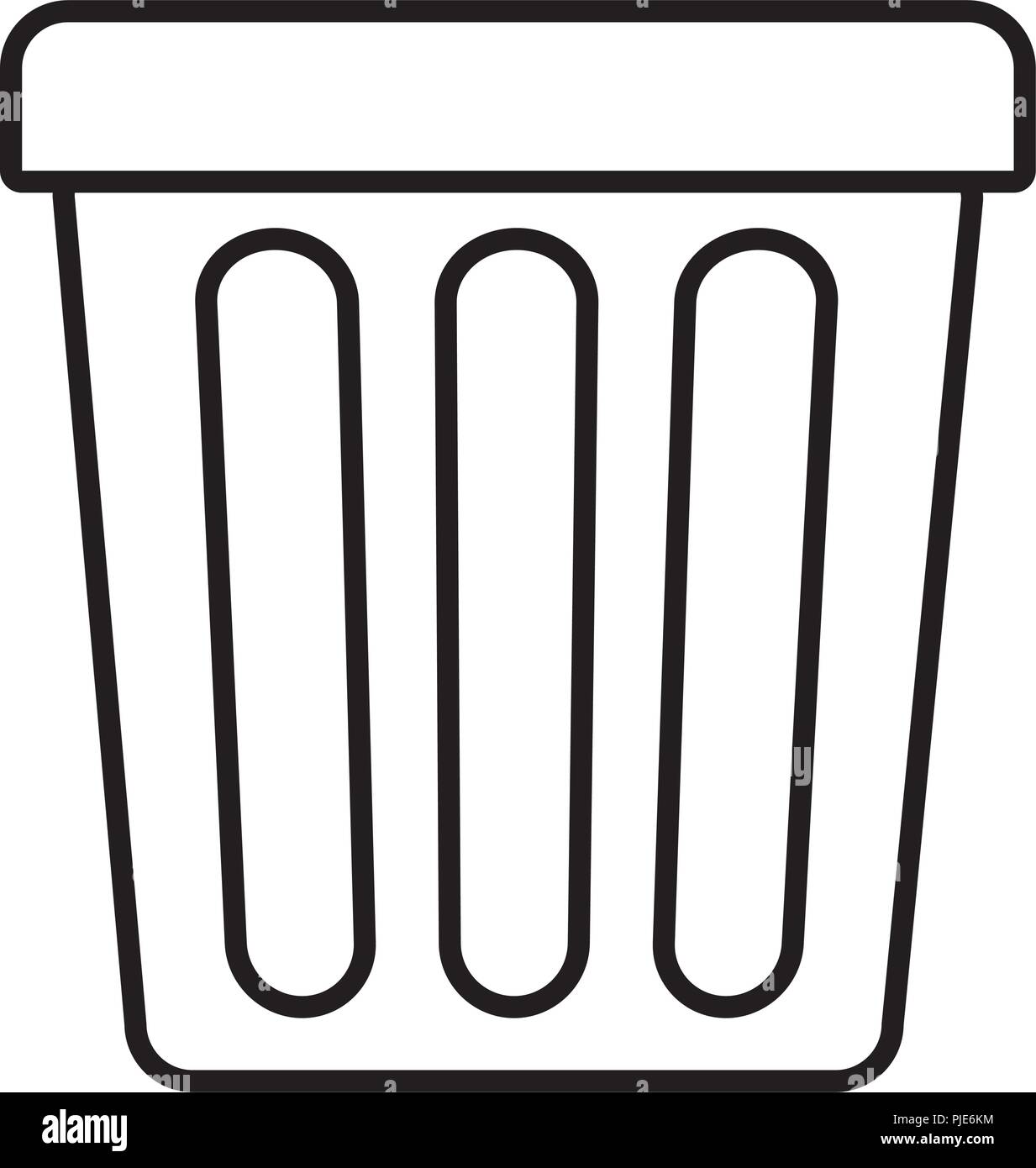 Corbeille icône godet sur fond blanc, vector illustration Image ...