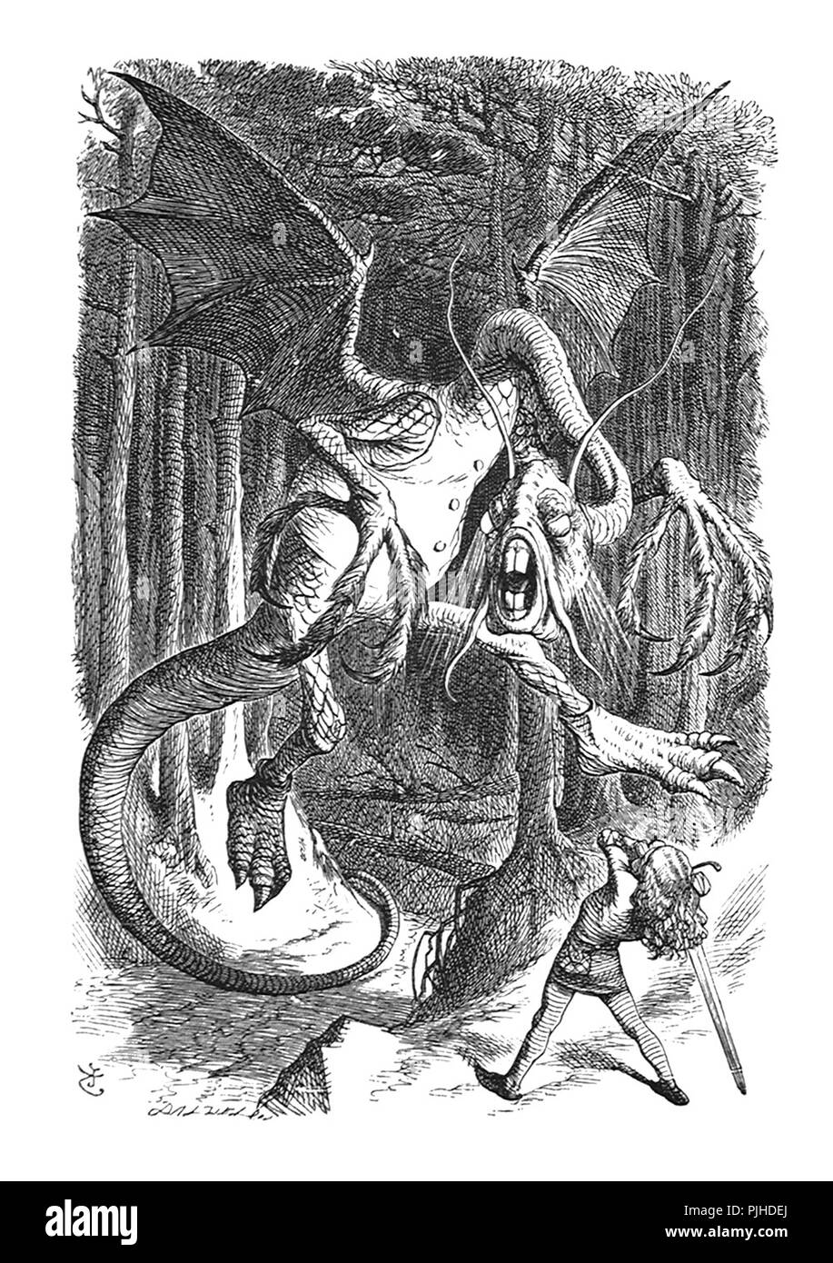 Alice wonderland tenniel drawing Banque d'images détourées - Alamy