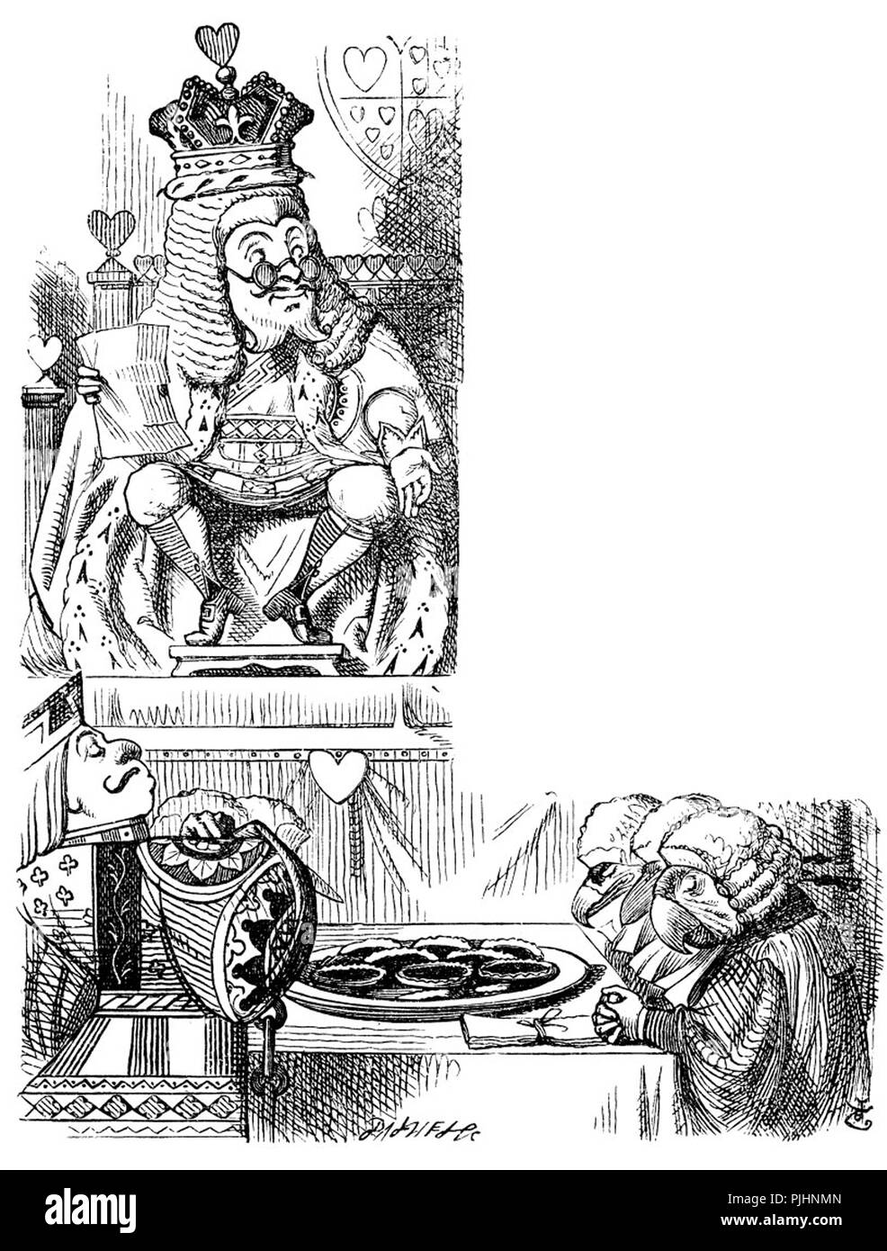 Alice wonderland tenniel drawing Banque d'images détourées - Alamy