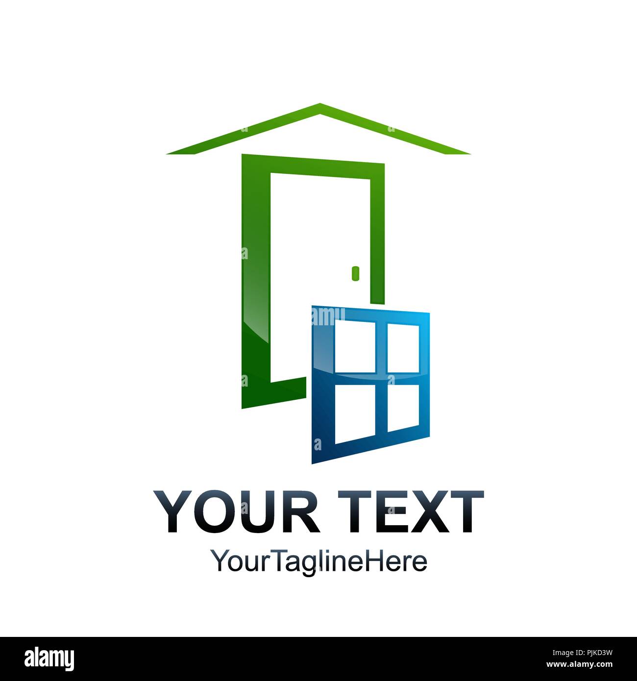 Logo vectoriel modèle Fenêtre windows, résumé et vecteur de verre icône ...