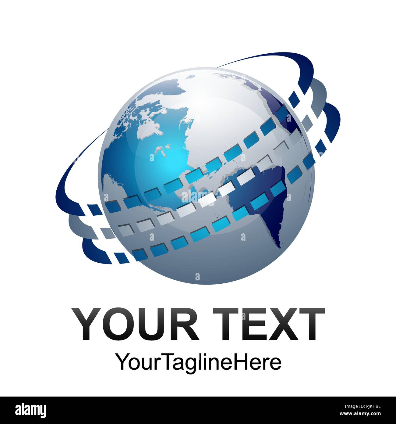 Planète terre Creative abstract design logo vector orbite Éléments du ...