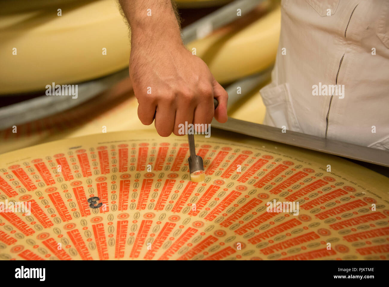 fabrication-du-fromage-banque-de-photographies-et-d-images-haute