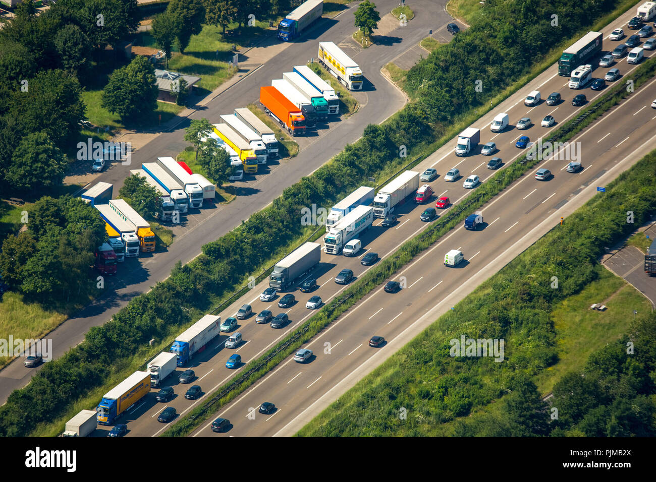Autoroute aire de repos, allemagne Banque de photographies et d’images ...