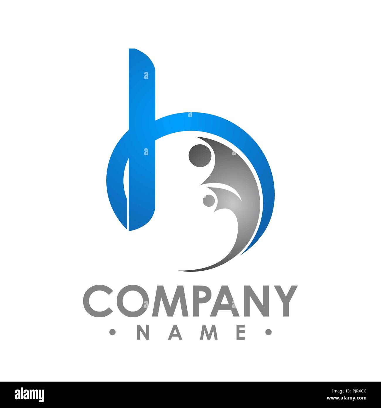 Lettre créative B logo. Abstract business logo design moderne. modèle ...