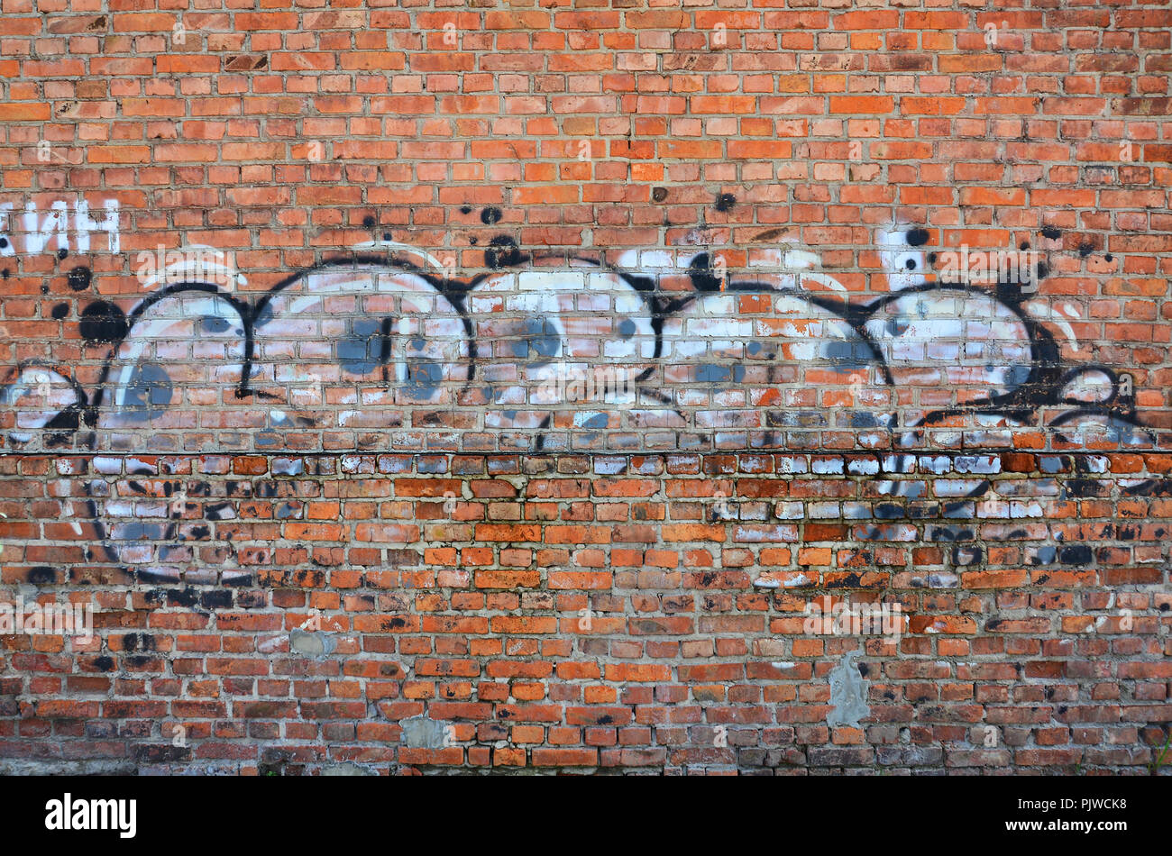 La texture du mur de graffiti, qui est représenté sur elle. L'image de ...