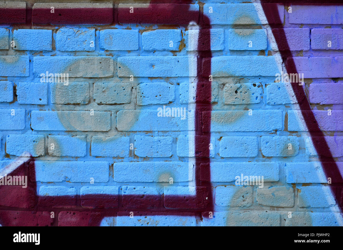 Vue rapprochée de l'écriture graffiti dimensions détails. Image de fond ...