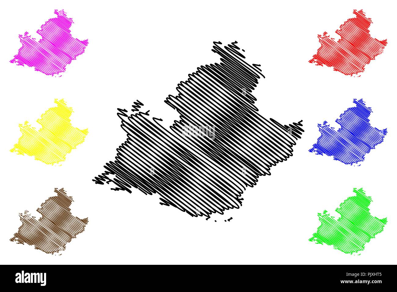 Carte de contour paca Banque de photographies et d’images à haute ...