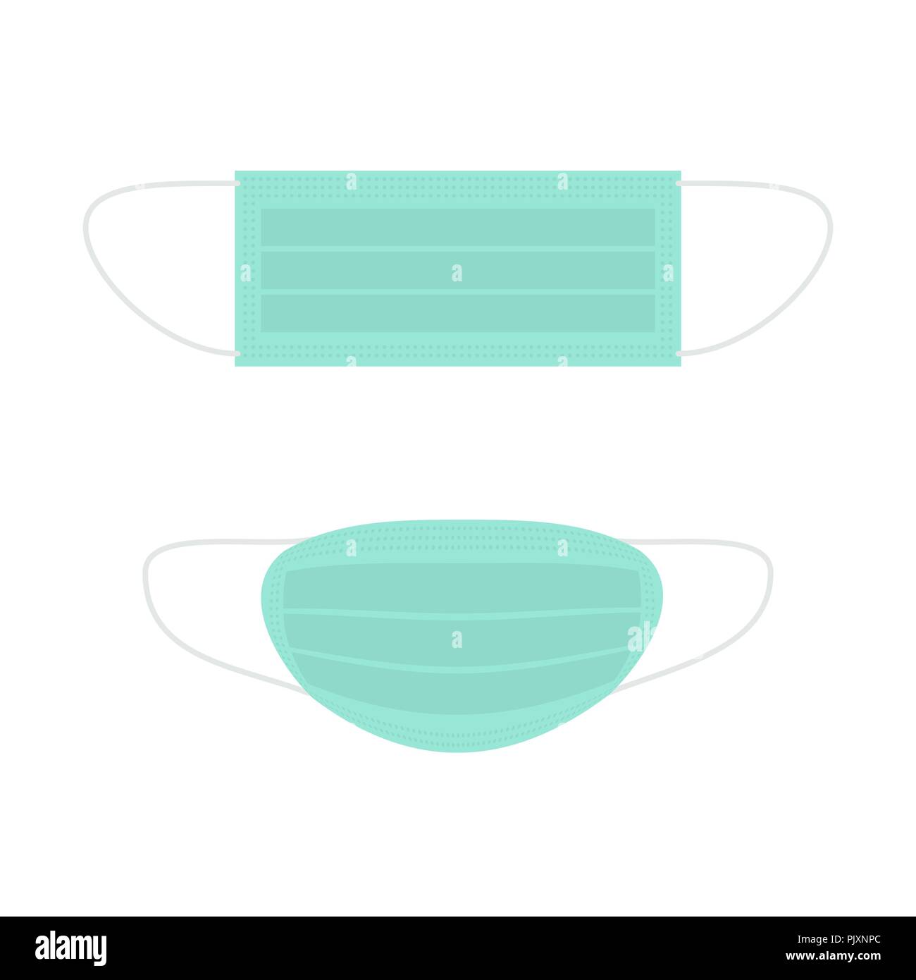 Masque médical cartoon. Vector illustration isolé sur fond blanc Image ...