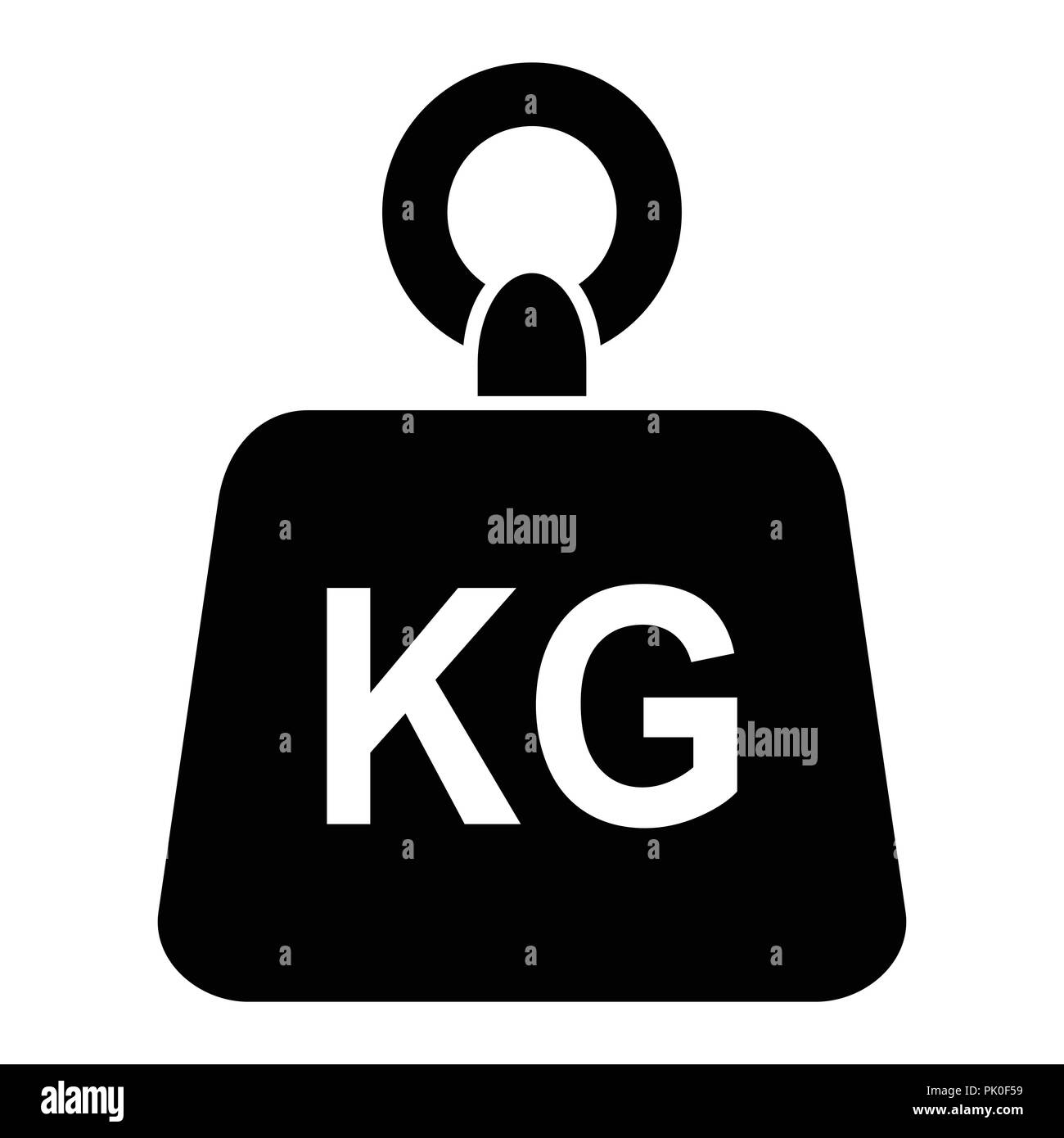 Kg weight isolated icon vector Banque de photographies et d’images à ...