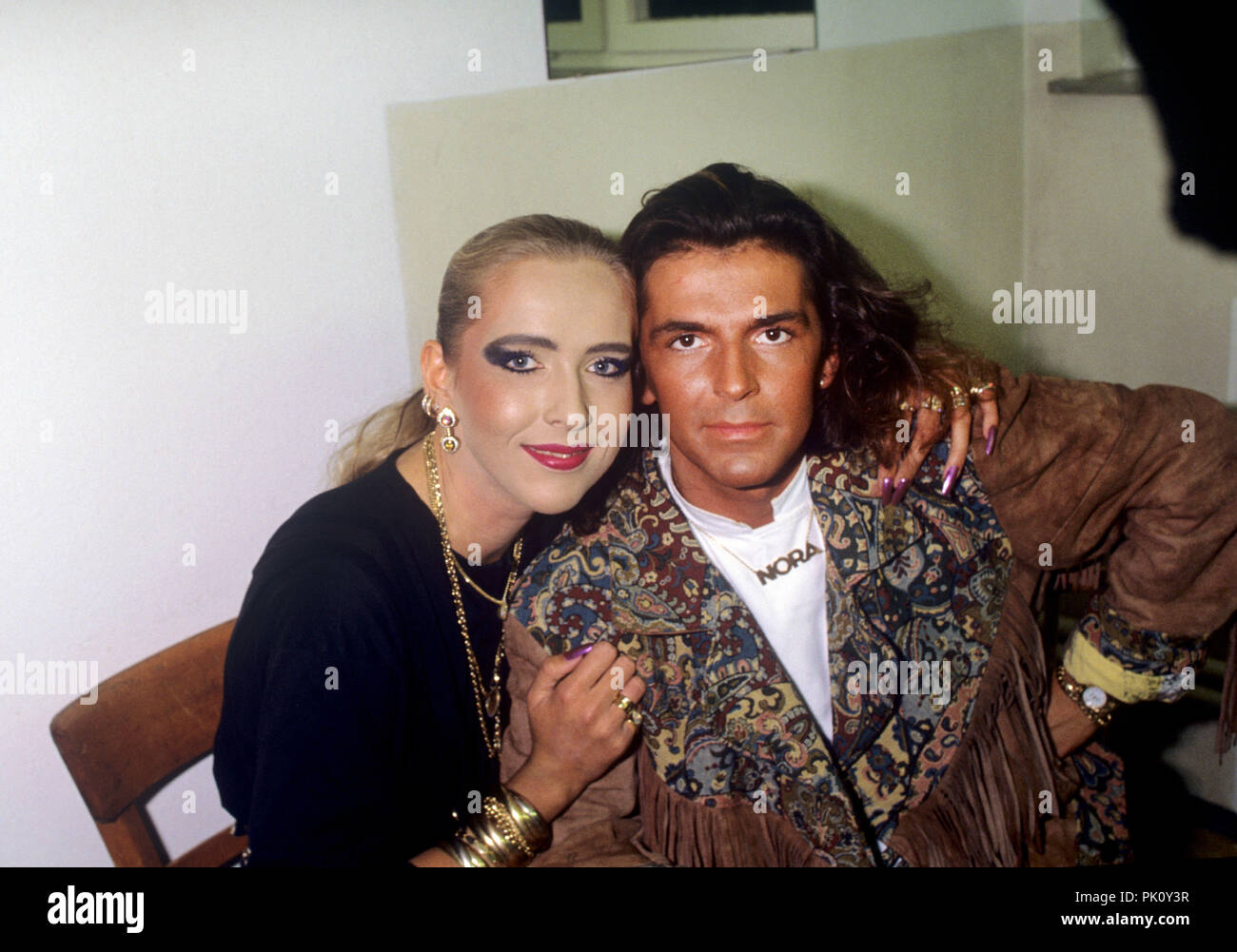 (L-r) : Nora Balling, Thomas Anders sur 18.10.1986 à München / Munich ...