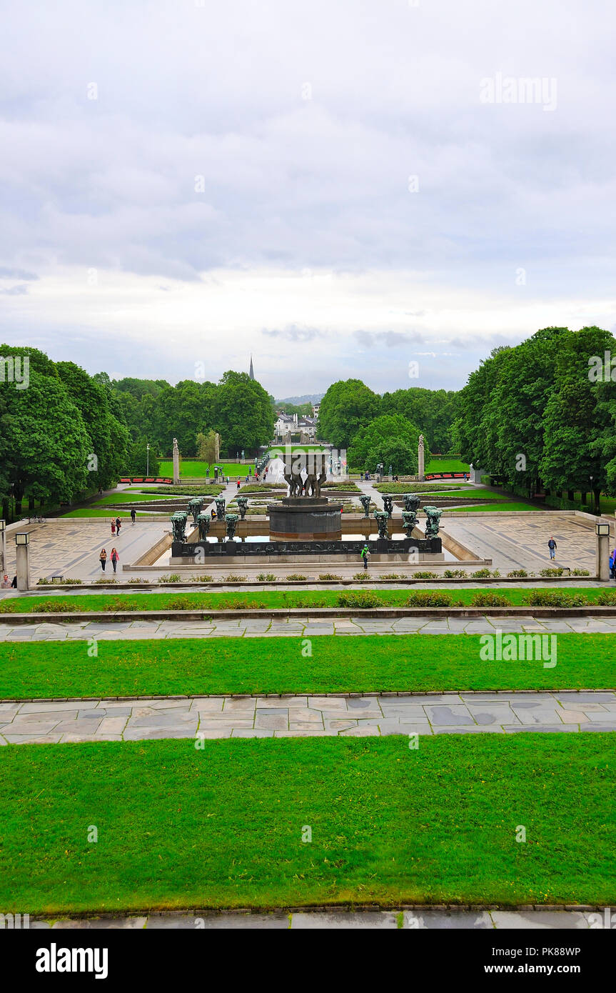La Norvège à Oslo, juin 06-2017 Parc Vigeland Sculpture Park, ou ...