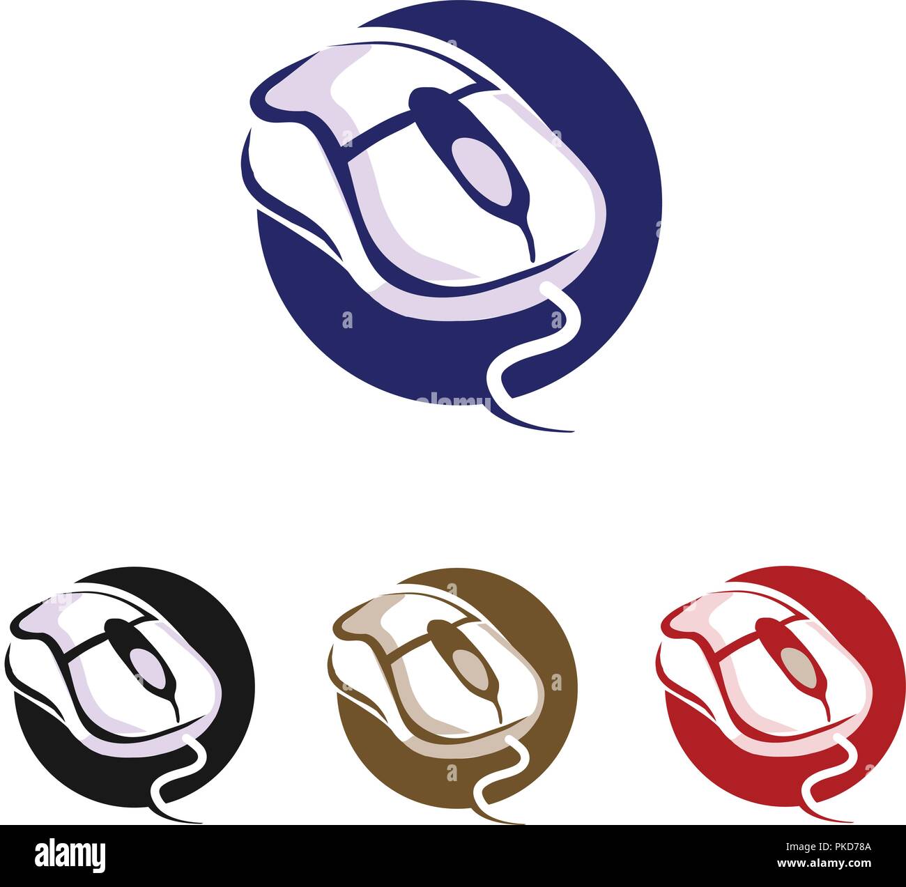 Logo de souris d'ordinateur Banque d'images vectorielles - Alamy